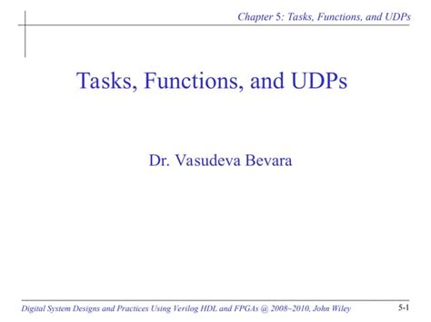 Tasks Functions And Udps In Verilogppt