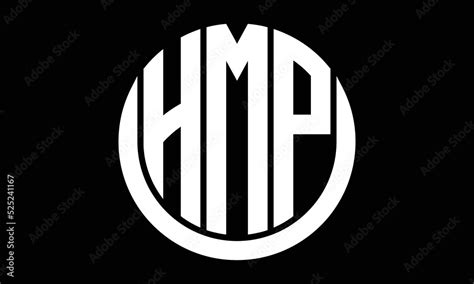 Hmp Shield In Circle Logo Design Vector Template Letter Mark Wordmark Monogram Symbol On