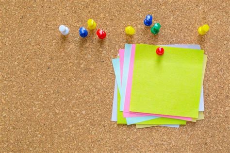 Premium Photo Abstract Paper Note Pin On Cork Board Cork Board With