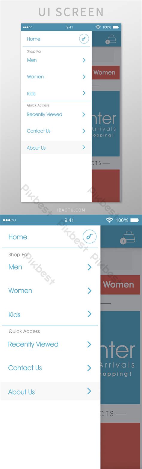 Pop Up Menu Mobile Interface Ui Vector Ui Ai Free Download Pikbest