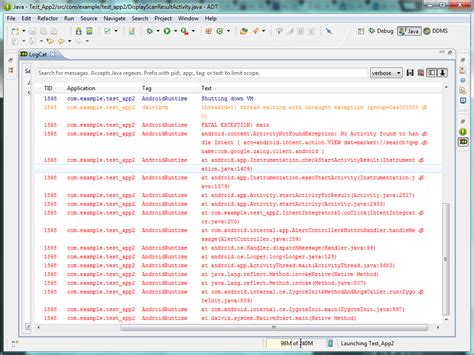 Java Error While Creating A Simple Barcode Scanner For Android Jellybean Os Stack Overflow