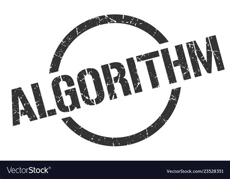 Algorithm Stamp Royalty Free Vector Image Vectorstock