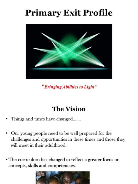 Primary Exit Profile Public Consultation Presentation Download Free