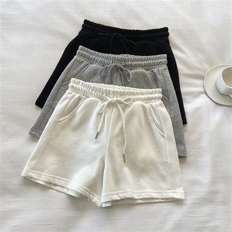 Ins 슈퍼 핫 스포츠 반바지 여성 여름 한국 스타일 느슨한 슬리밍 다목적 스트레이트 와이드 레그 얇은 캐주얼 핫팬츠 Aliexpress