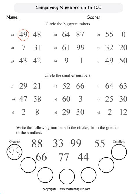 Which Number Is Bigger Worksheet