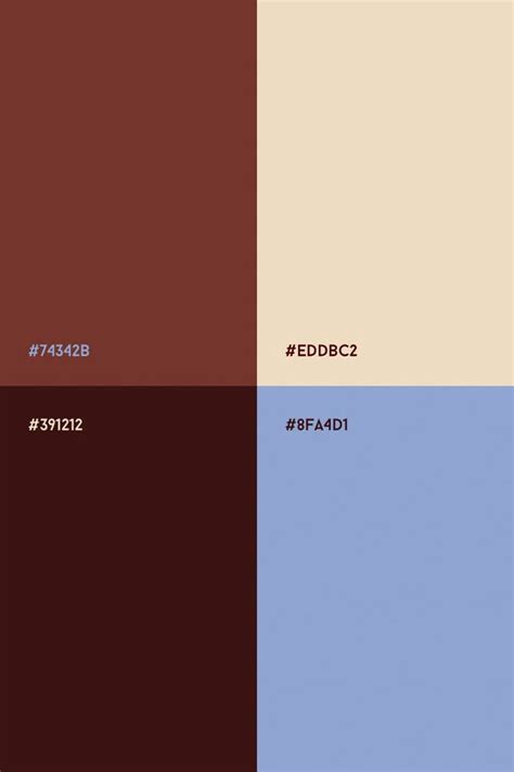 Colour Palette Tomato Red Light Blue Cream Brown White Black Gold