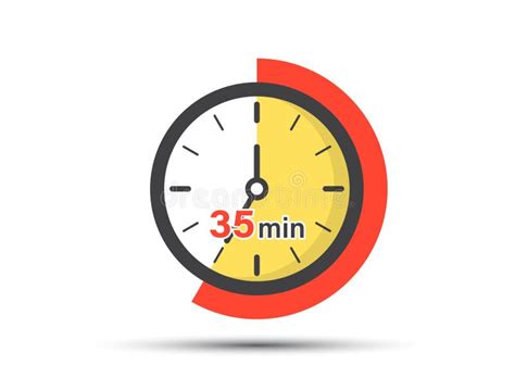 60 Minutes On Stopwatch Icon In Flat Style Clock Face Timer Vector