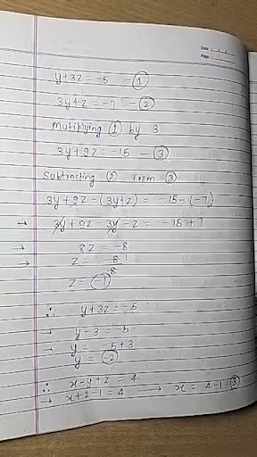 19 Solve The Following System Of Equations 4 X−y Z 4x−2y−2z 92x Y 3z