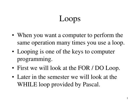 Ppt Loops In Computer Programming Powerpoint Presentation Free