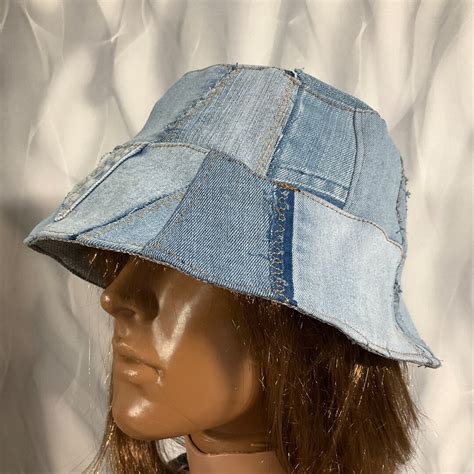 Denim Patchwork Bucket Hat 24 Boho Blue Jean Hat In Street Fashion