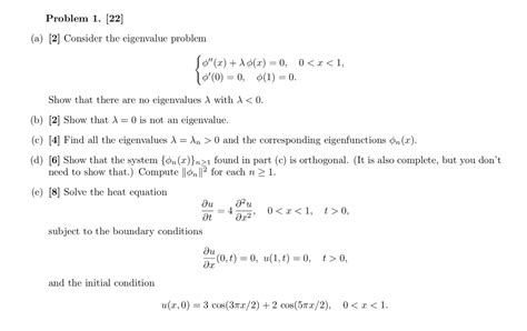 solved problem 1 [22] a [2] consider the eigenvalue