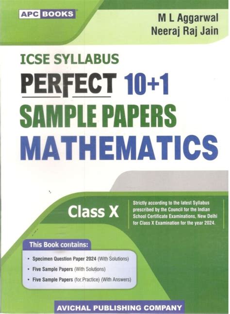Apc Perfect 101 Sample Papers Mathematics Icse For