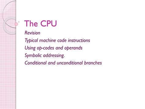 PPT The CPU PowerPoint Presentation Free Download ID 2474429