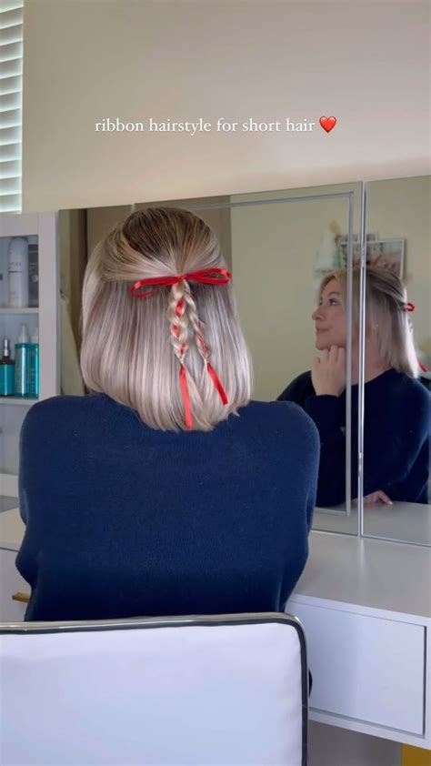 Ribbon Chic For Short Locks Elevate Your Style With Short Hair And