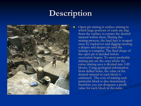 PPT Open Pit Mining PowerPoint Presentation Free Download ID