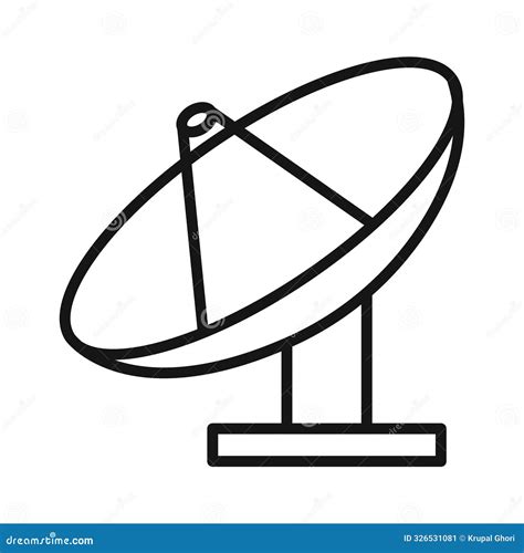 Satellite Apparatus Icon Black Line Art Vector Stock Illustration Illustration Of Information