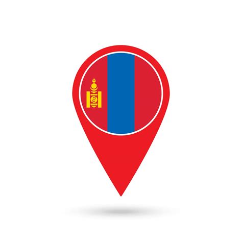 Map Pointer With Contry Mongolia Mongolia Flag Vector Illustration Vector Art At Vecteezy