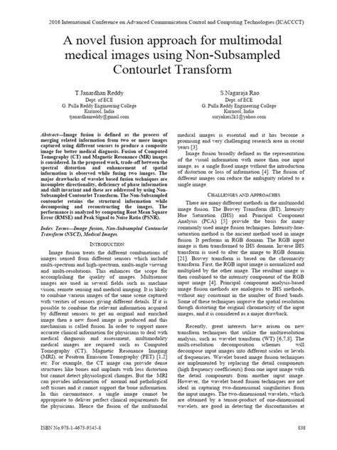 a novel fusion approach for multimodal medical images using non