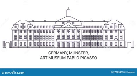 Germany Munsterart Museum Pablo Picasso Travel Landmark Vector