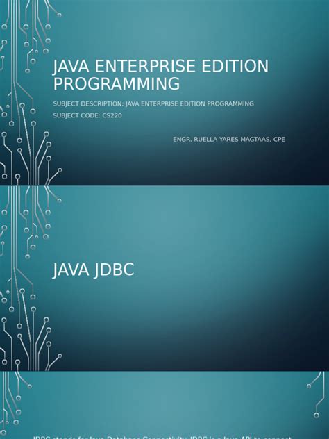06 java database connectivity pdf databases computing