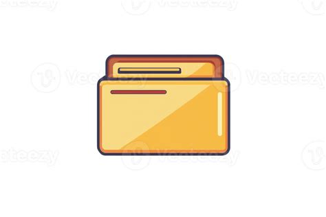 Illustration Of A Yellow Folder Icon Representing Digital Or Physical Document Storage Perfect