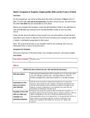 Week 2 Assignment Template 1 Docx Week 2 Assignment Template Employability Skills And The