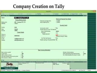 Presentation On Tally And Tally Software PPT