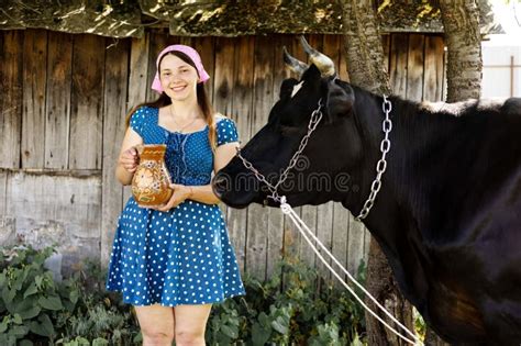 Girl Milking Cow Funny
