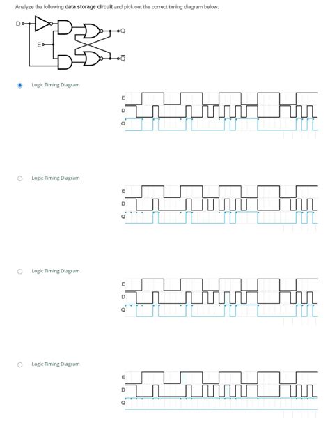Solved Choose The Correct Timing Diagram From Below After Chegg Com