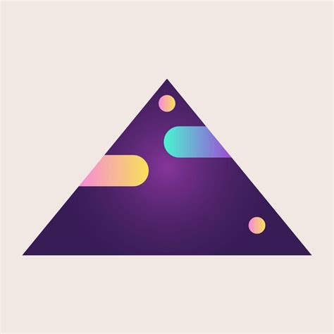 Premium Vector Abstract Triangle Cone Icon Element Gradient Texture Color Graphic Geometric