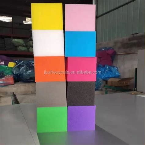 high density foam pit blocks sponge foam cube custom logo for indoor