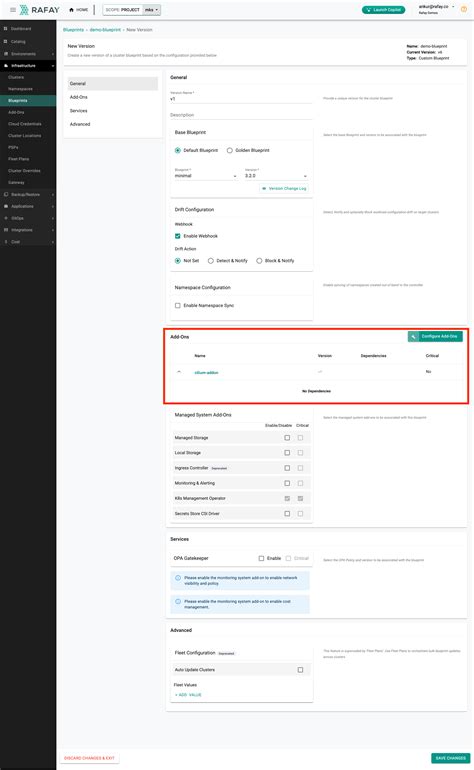 setup create cluster blueprint with cilium and hubble rafay product documentation