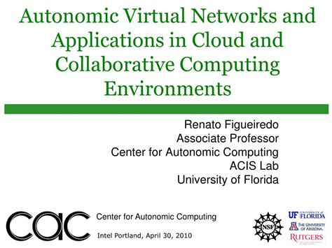 Ppt Autonomic Virtual Networks And Applications In Cloud And Collaborative Computing