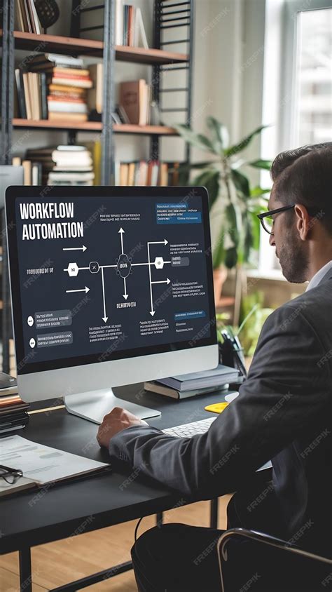 business process management concept on computer screen with workflow