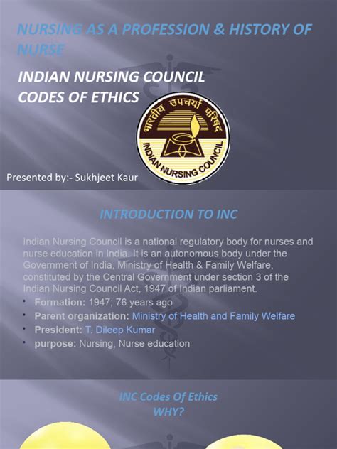 Nursing As A Profession And History Of Nurse Inc Codes Of Ethics Pdf
