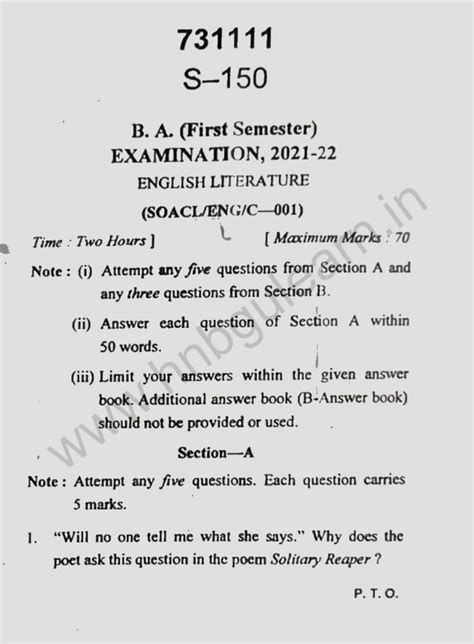 ba english literature 1st semester 2021 22 hnbgu learn