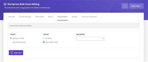 How To Export Posts Data From Wordpress Using Wordpress Bulk Posts