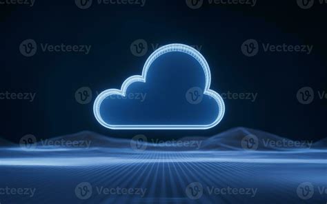 Cloud Computing With Digital Grid D Rendering Stock Photo At Vecteezy