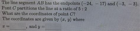 Solved The Line Segment Ab Has The Endpoints −24−17 And