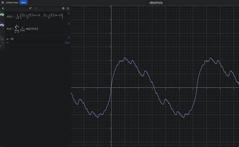 Sinusoidal Sum Of Fibonacci Numbers Results In A Fractal Rdesmos