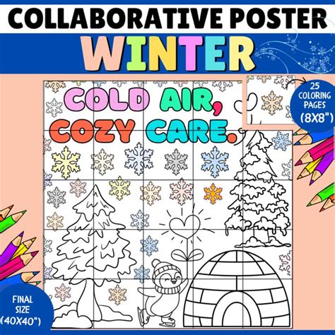 Winter Class Collaborative Posterwinter Bulletin Boardsnow Winter By