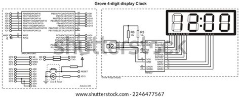 Schematic Device On Arduino Grove 4digit Stock Illustration 2246477567 Shutterstock