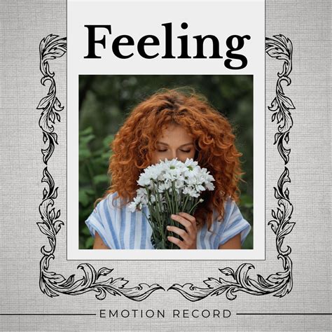 Music Release With Redhead Woman In Classic Frame Online Album Cover