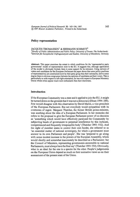 Pdf Policy Representation