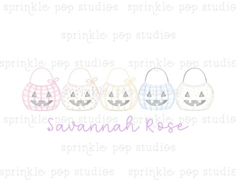 Pumpkin Pails Watercolor Clipart Png Sublimation Digital Download