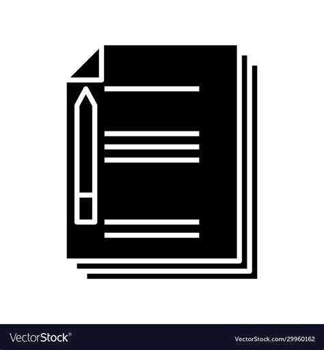 Notes Black Icon Concept Royalty Free Vector Image