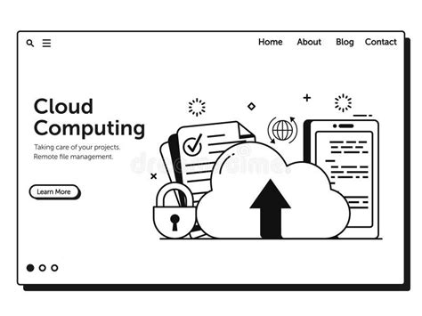 Cloud Computing Data Storage Services Web Banner Stock Vector Illustration Of Technology