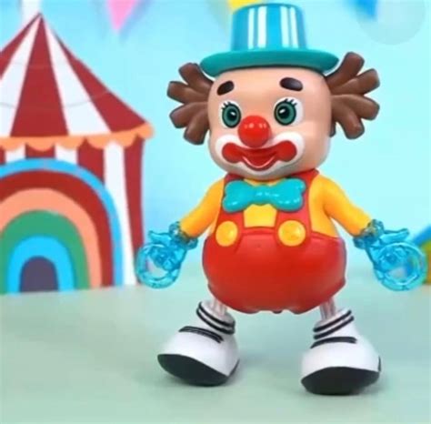 Goyals Cute Funny Face Dancing Clown Joker Toy With Music Flashing Li