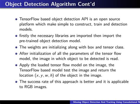 moving object detection and tracking using cnn pdf artificial