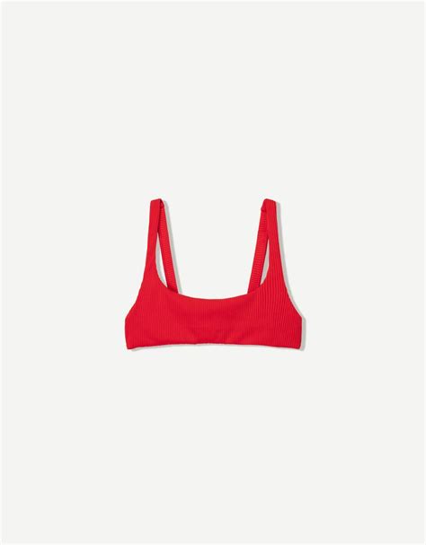Ribbed Bikini Top Women Bershka